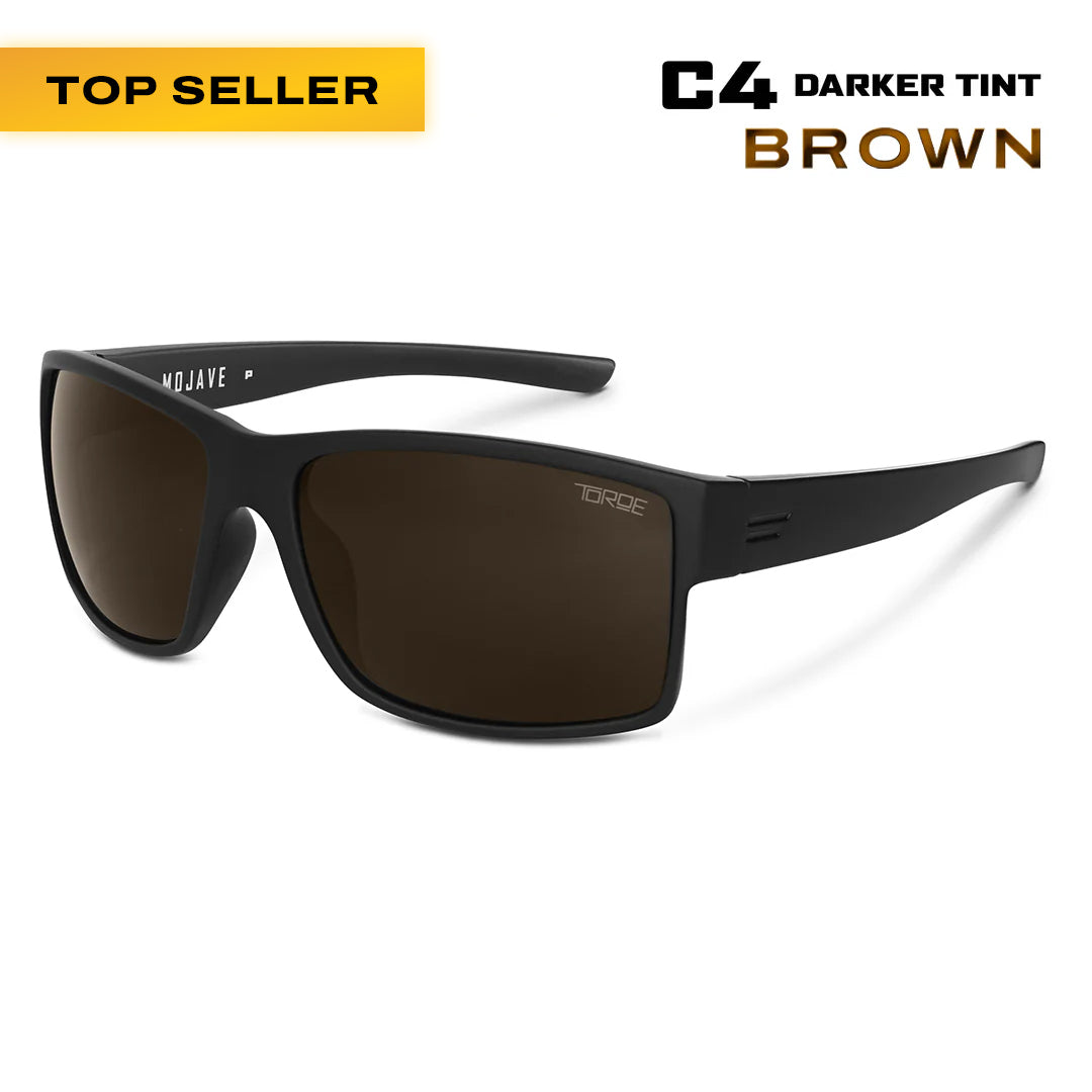Extra Dark Black Polarized Sunglasses Extreme Glare Category 4 Mens ...